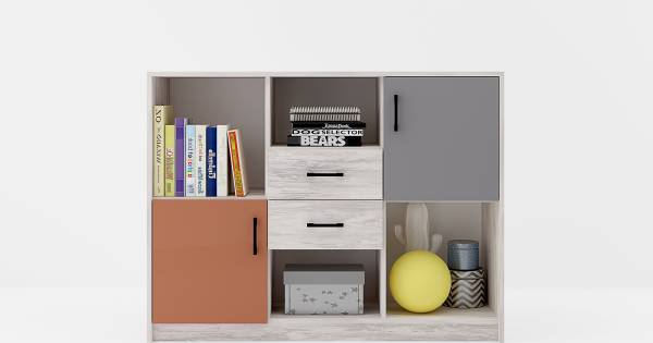 Скрин Сидни М11 - дъб сонома/анрацит/бяло гланц - Топ Цени | Мебели Онлайн Orhideamebel.com